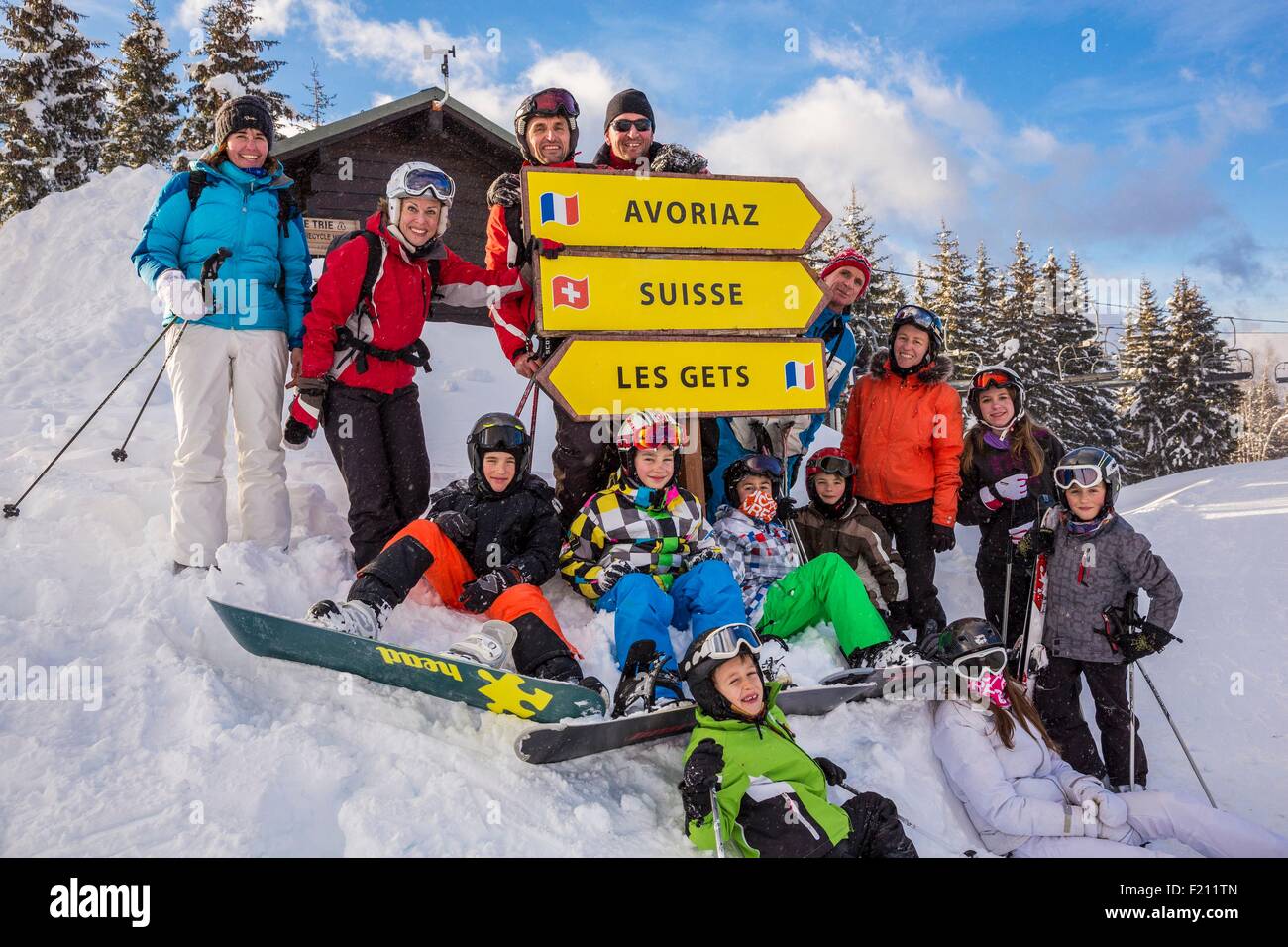 France, Haute-Savoie, Morzine, Les Gets, the valley of Aulps, ski ...