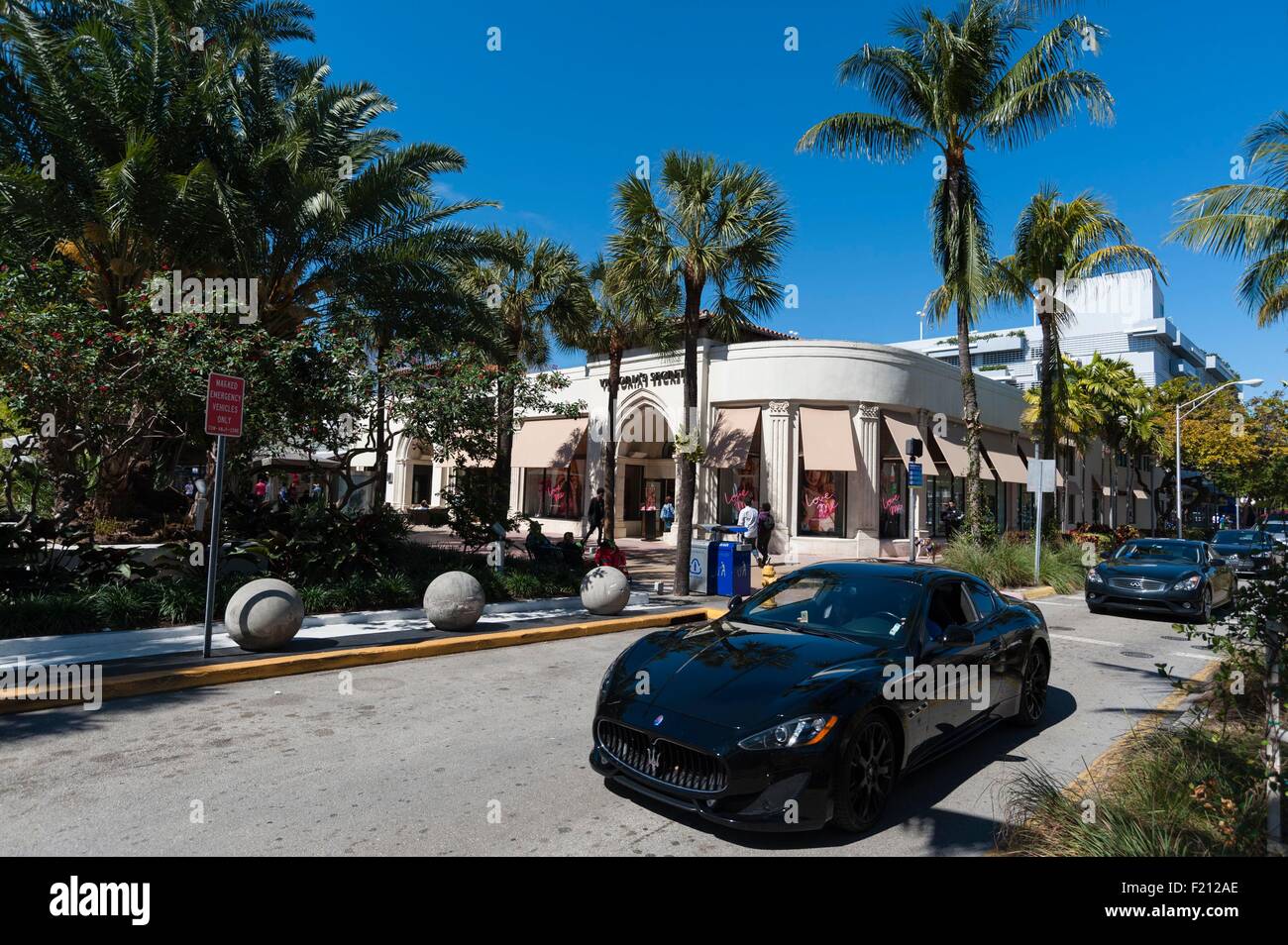 United States, Florida, Miami Beach, South Beach, Lincoln road mall ...