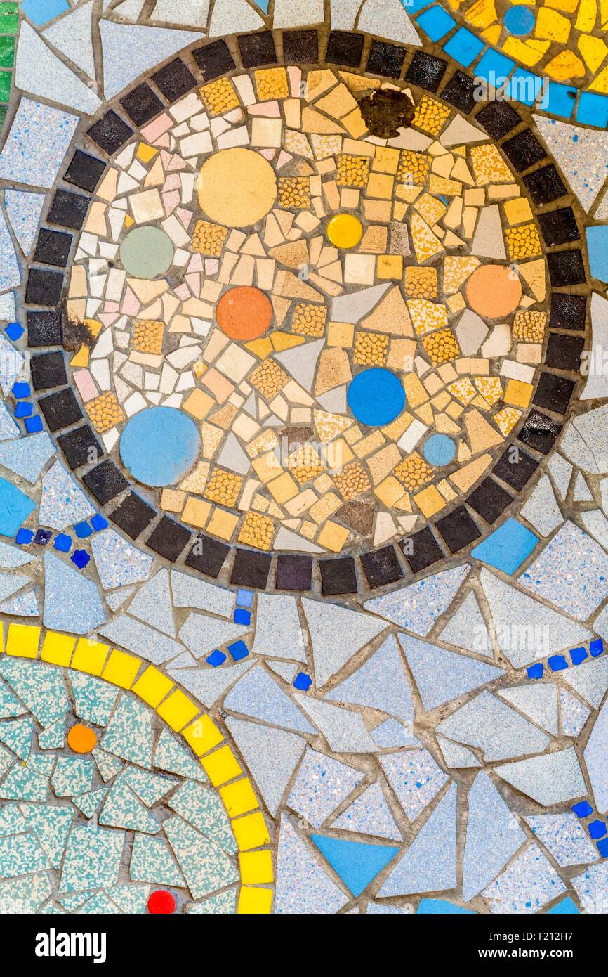 France, Ille et Vilaine, Rennes, mosaic Isidore Odorico (early 19th ...