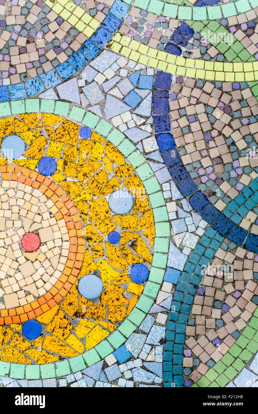 France, Ille et Vilaine, Rennes, mosaic Isidore Odorico (early 19th ...