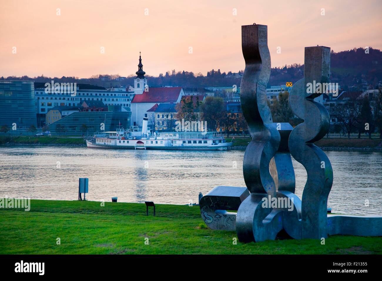 Austria, Upper Austria, Linz, Christmas, Danube Stock Photo - Alamy