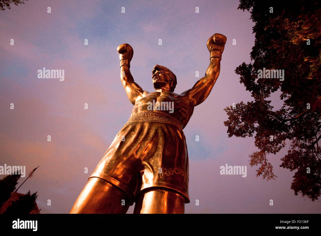 United States, Pennsylvania, Philadelphia, Art Museum, Rocky Statue ...