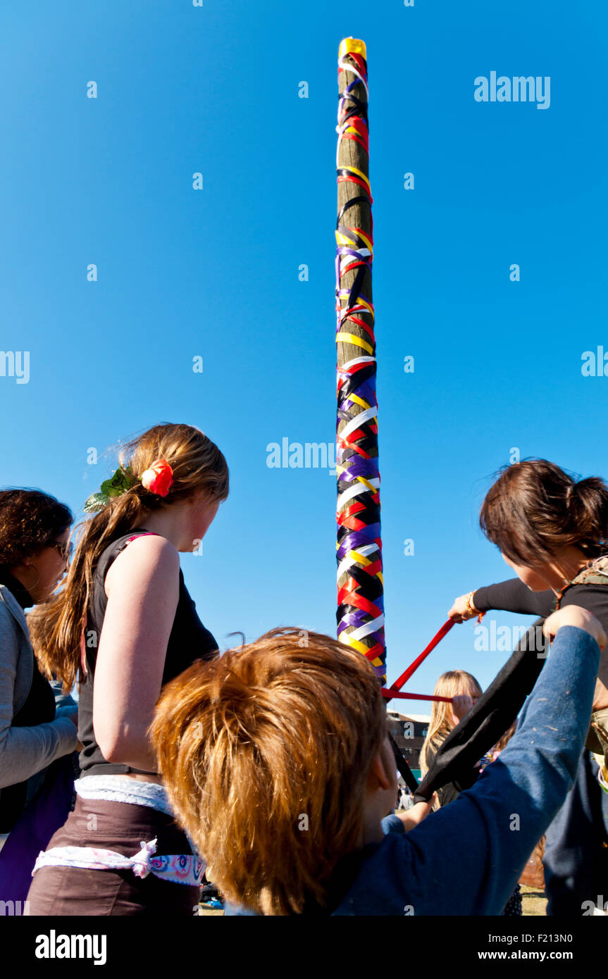 Uk May Day Dance Pole High Resolution Stock Photography and Images - Alamy