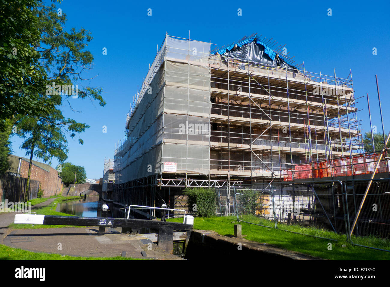 Scaffolding on the Exterior of the Former Stuart Crystal Glass Works ...