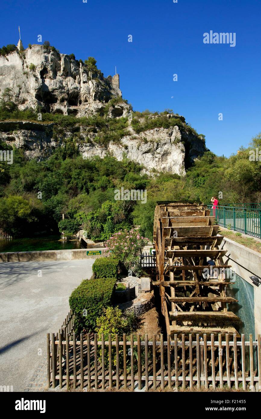 France, Vaucluse, Fontaine de Vaucluse, paper mill Clausa Vallis, the ...