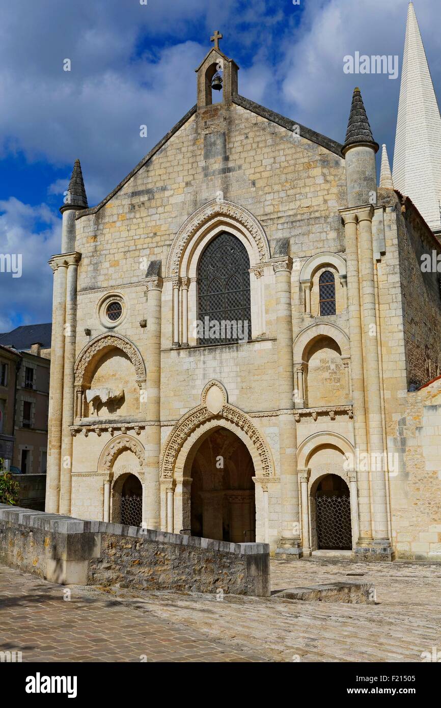 France, Deux Sevres, Airvault, church Saint Pierre d'Airvault, built in ...