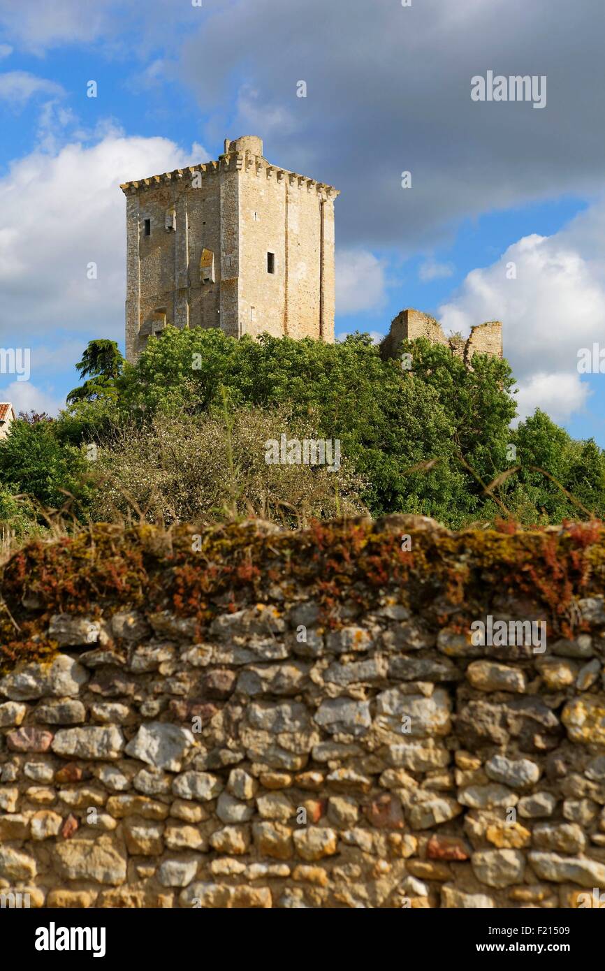 France, Vienne, Moncontour, ancient fortress built in 1040 by Fulk ...