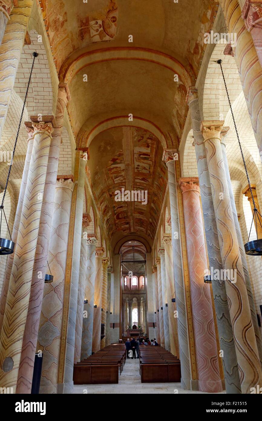 France, Vienne, Saint Savin sur Gartempe, the abbey church of Notre ...