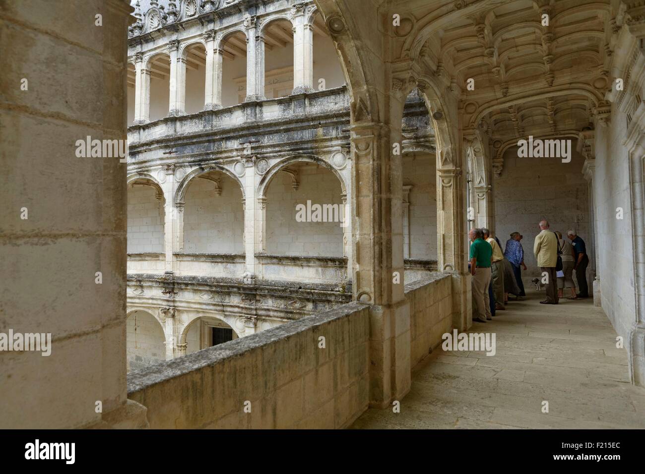 France, Charente, La Rochefoucauld, Castle of La Rochefoucauld, arches ...