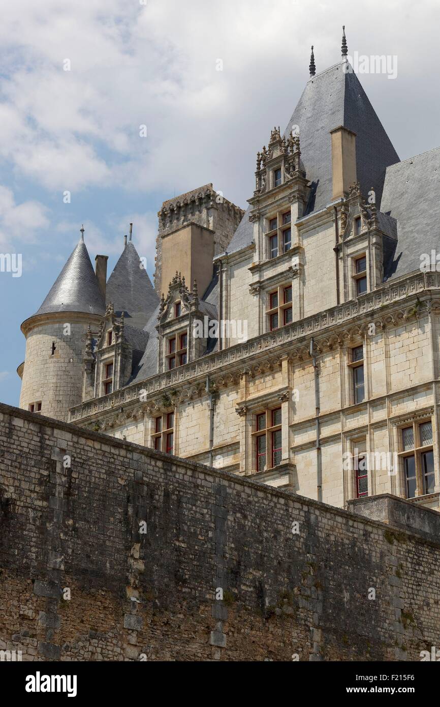 France, Charente, La Rochefoucauld, Castle of La Rochefoucauld Stock ...