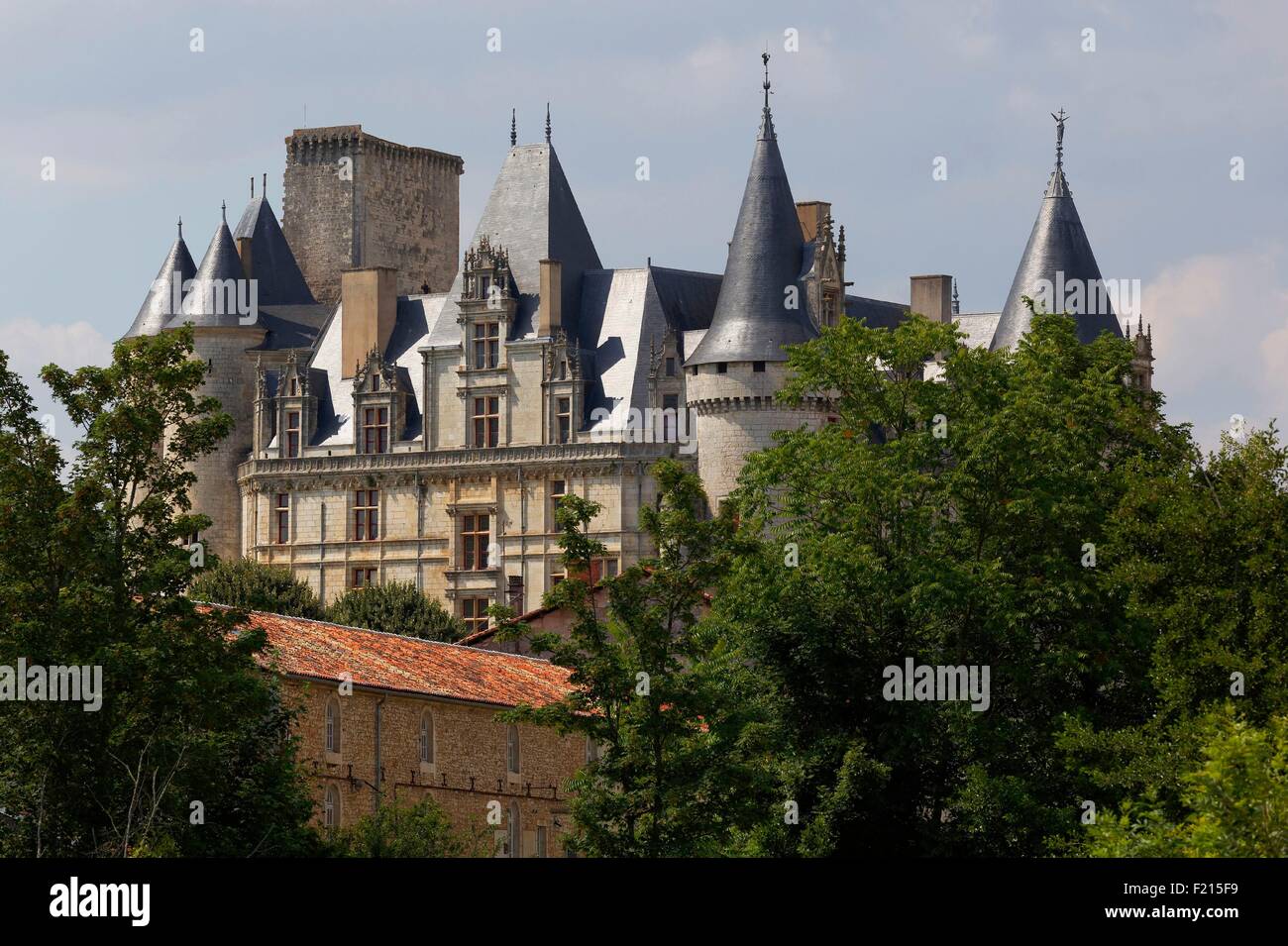 France, Charente, La Rochefoucauld, Castle of La Rochefoucauld Stock ...
