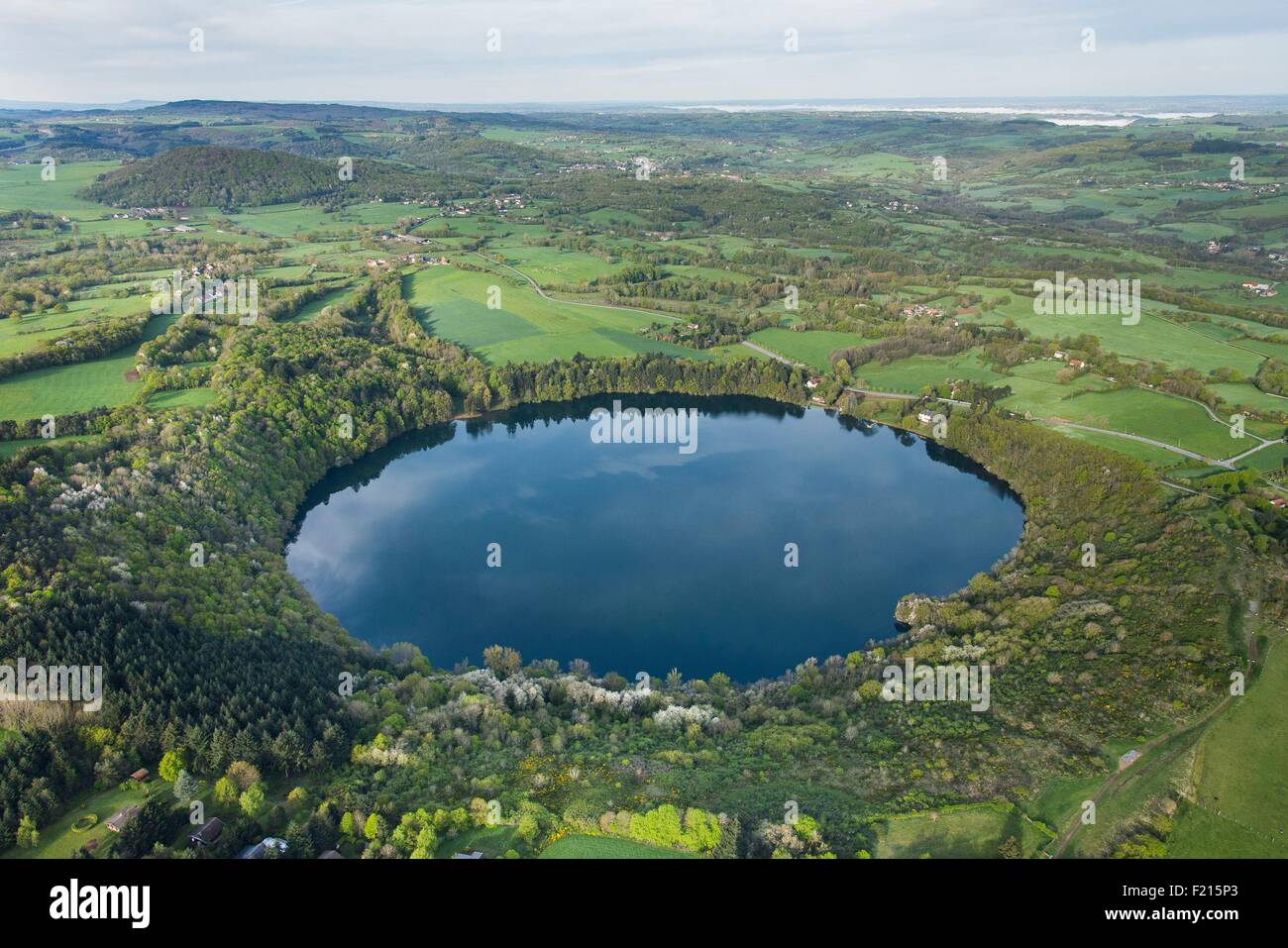 France, Puy de Dome, Charbonnieres les Vieilles, Gour de Tazenat, Maar ...