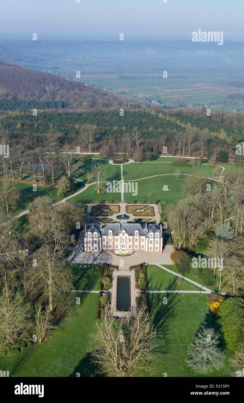 France, Eure, Saint Thurien, castle (aerial view Stock Photo - Alamy