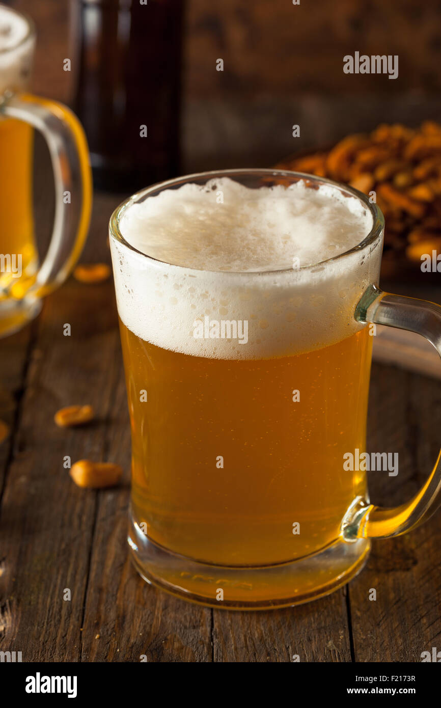 Golden Beer in a Glass Stein for Oktoberfest Stock Photo - Alamy