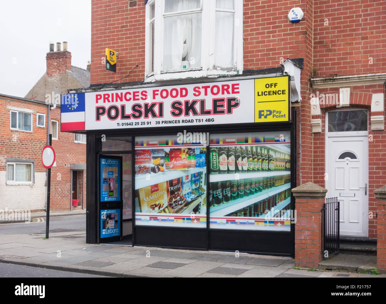 Polish shop in Middlesbrough, north east England. UK Stock Photo - Alamy