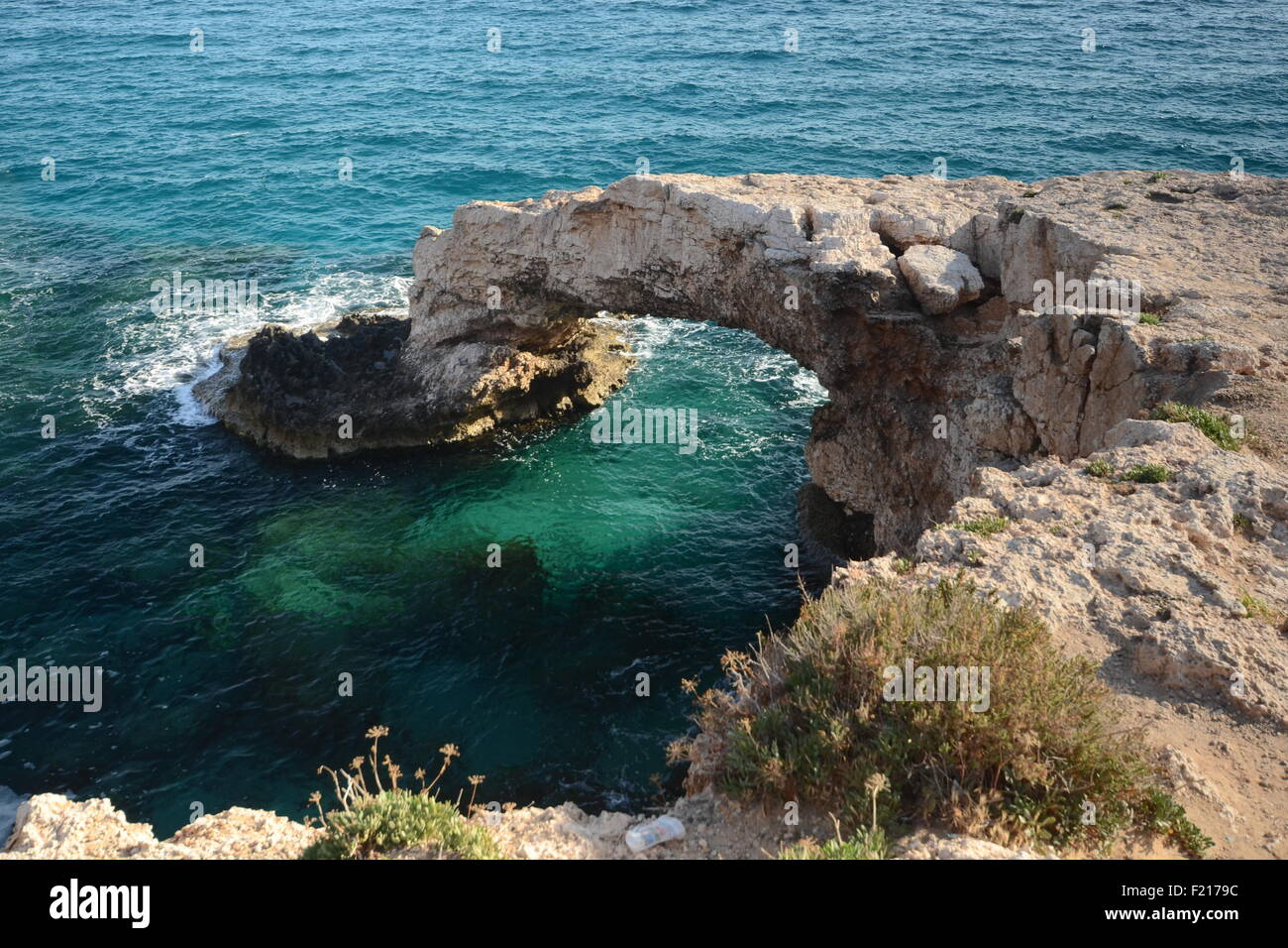 The sea arch and rocky coastline of Cape Greco, Cyprus Stock Photo - Alamy