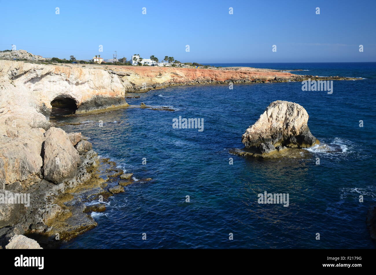 The rocky coastline of Cape Greco, Cyprus Stock Photo - Alamy