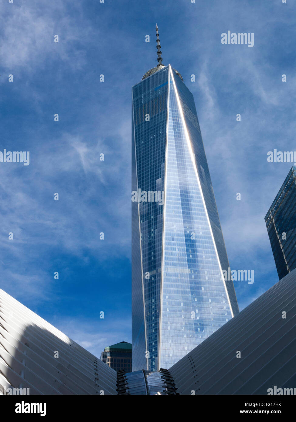 The National September 11 Memorial Site with The Freedom Tower, Lower ...