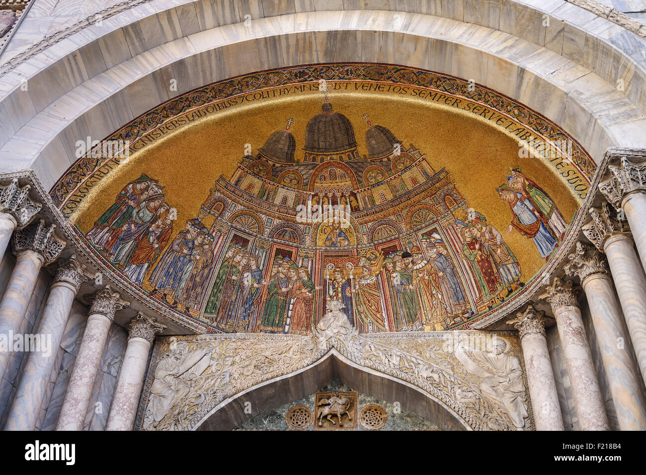 Italy, Venice, St Mark's Basilica, The procession bringing St. Mark's ...