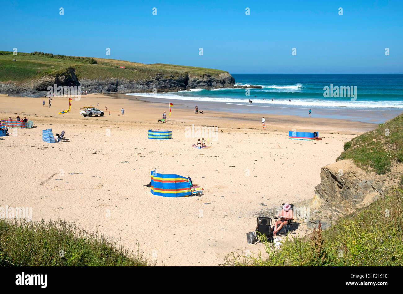 Treyarnon bay in cornwall hi-res stock photography and images - Alamy
