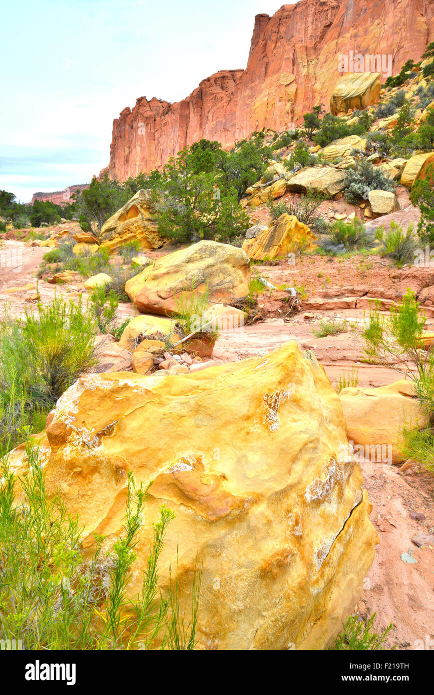 Canyon walls along Burr Trail Road (Boulder Notom Road) in Grand ...