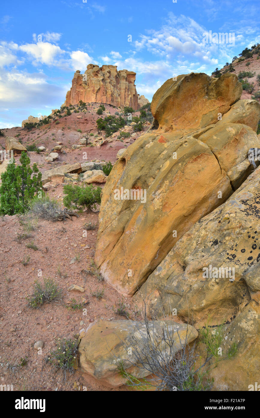 Canyon walls along Burr Trail Road (Boulder Notom Road) in Grand ...