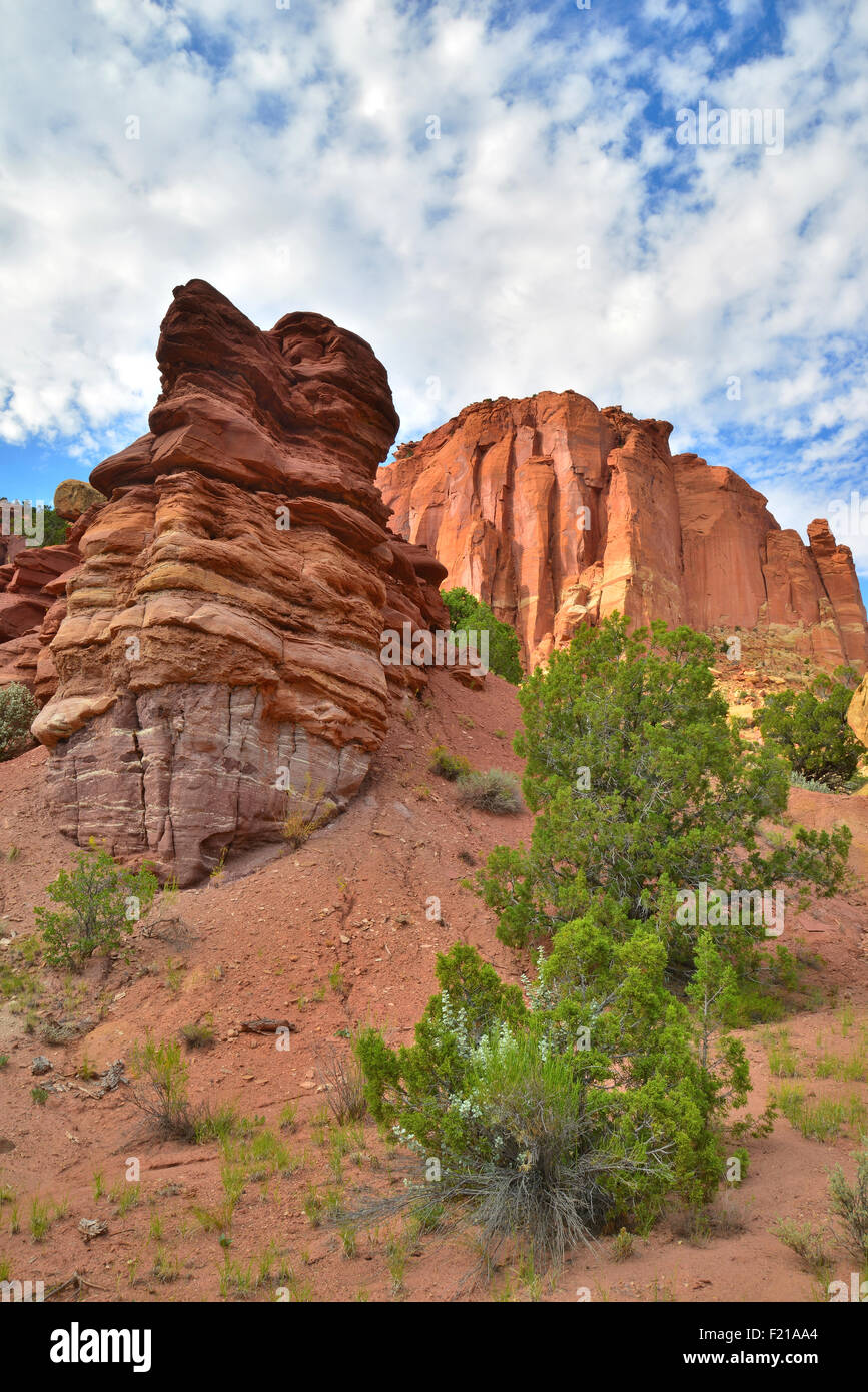 Canyon walls along Burr Trail Road (Boulder Notom Road) in Grand ...