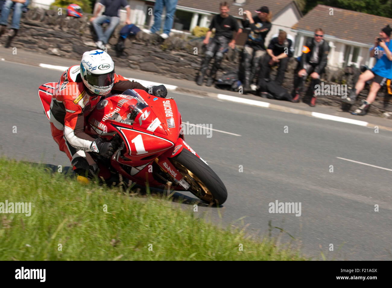 Guy Martin, Sulby Bridge, Isle of Man TT 2006, editorial space Stock ...