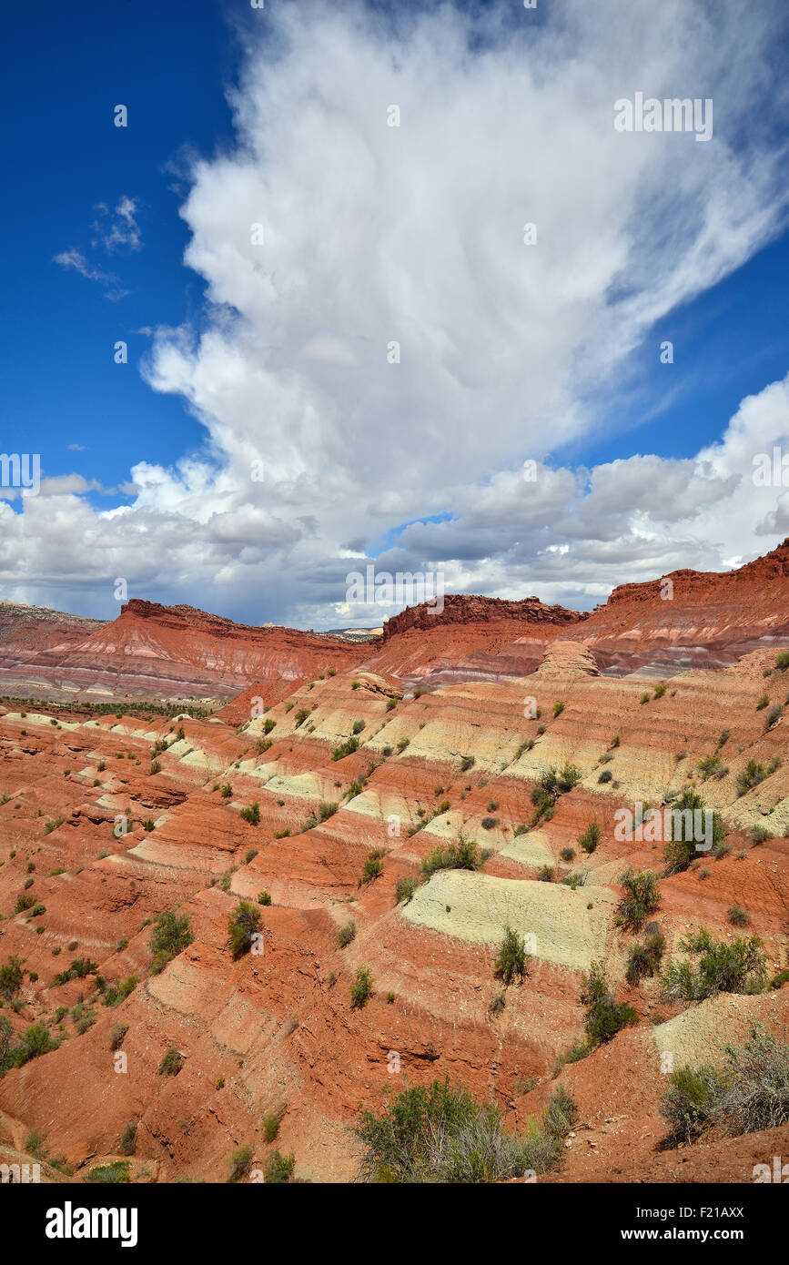 Colorful dunes of Paria movie set area along Highway 89 in Grand ...