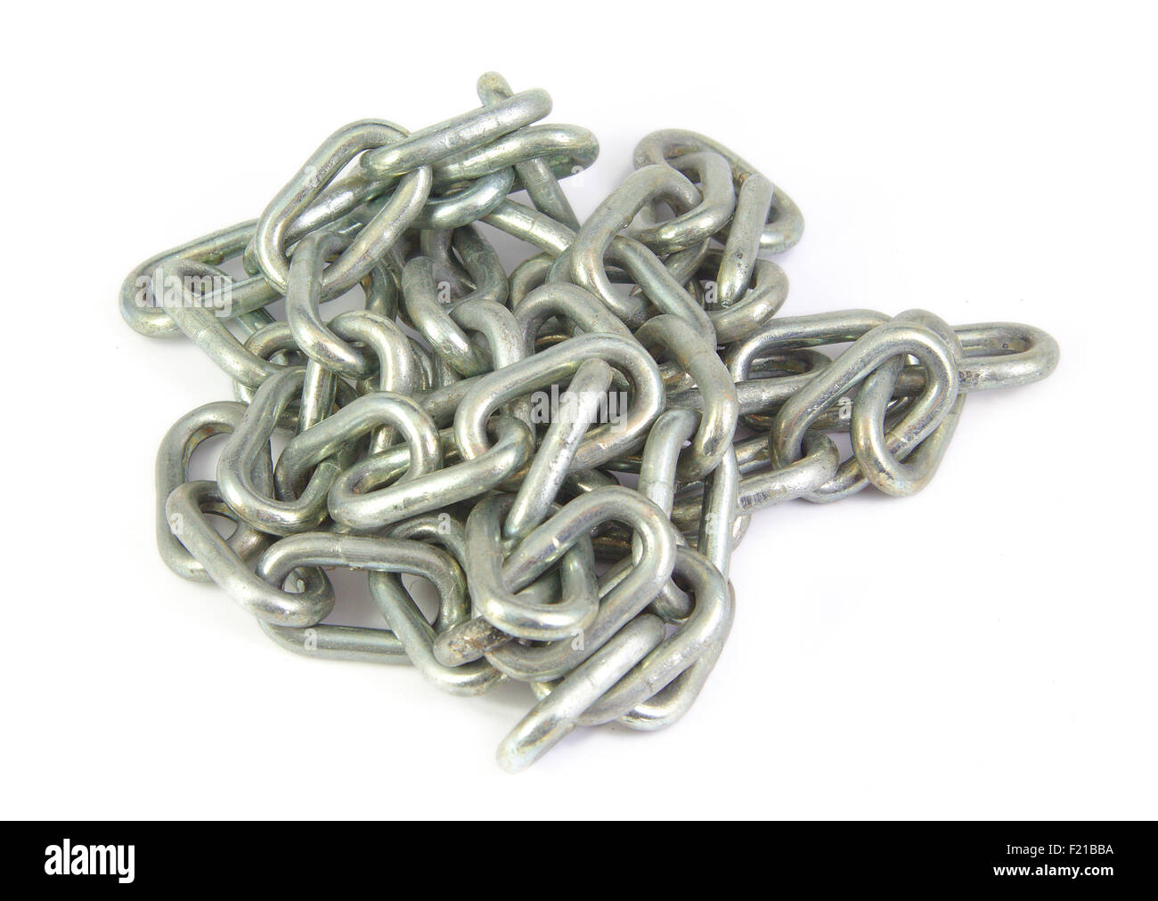 Metal chain isolated on a white background Stock Photo - Alamy