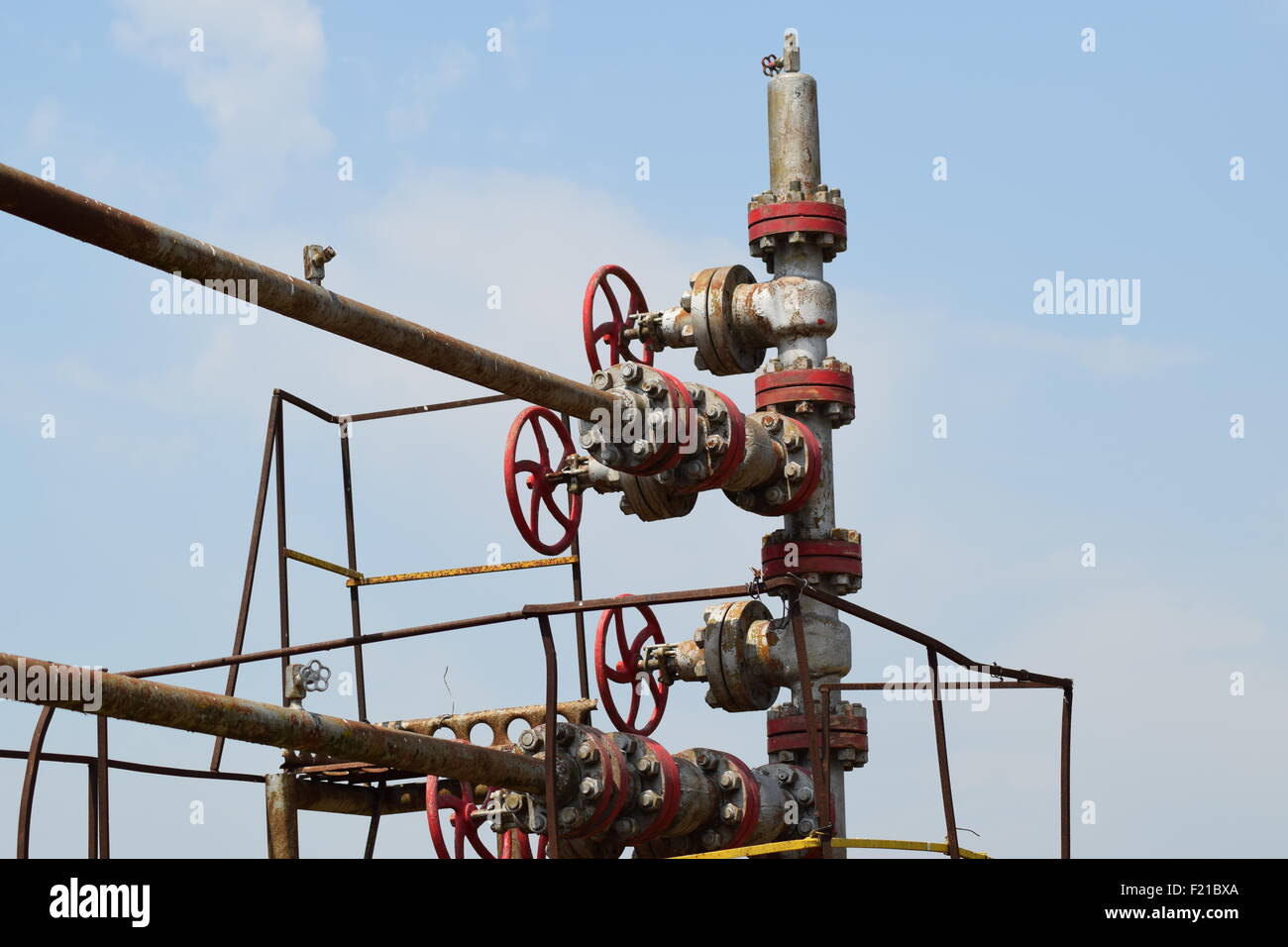 Oil well. The equipment and technologies on oil fields Stock Photo - Alamy