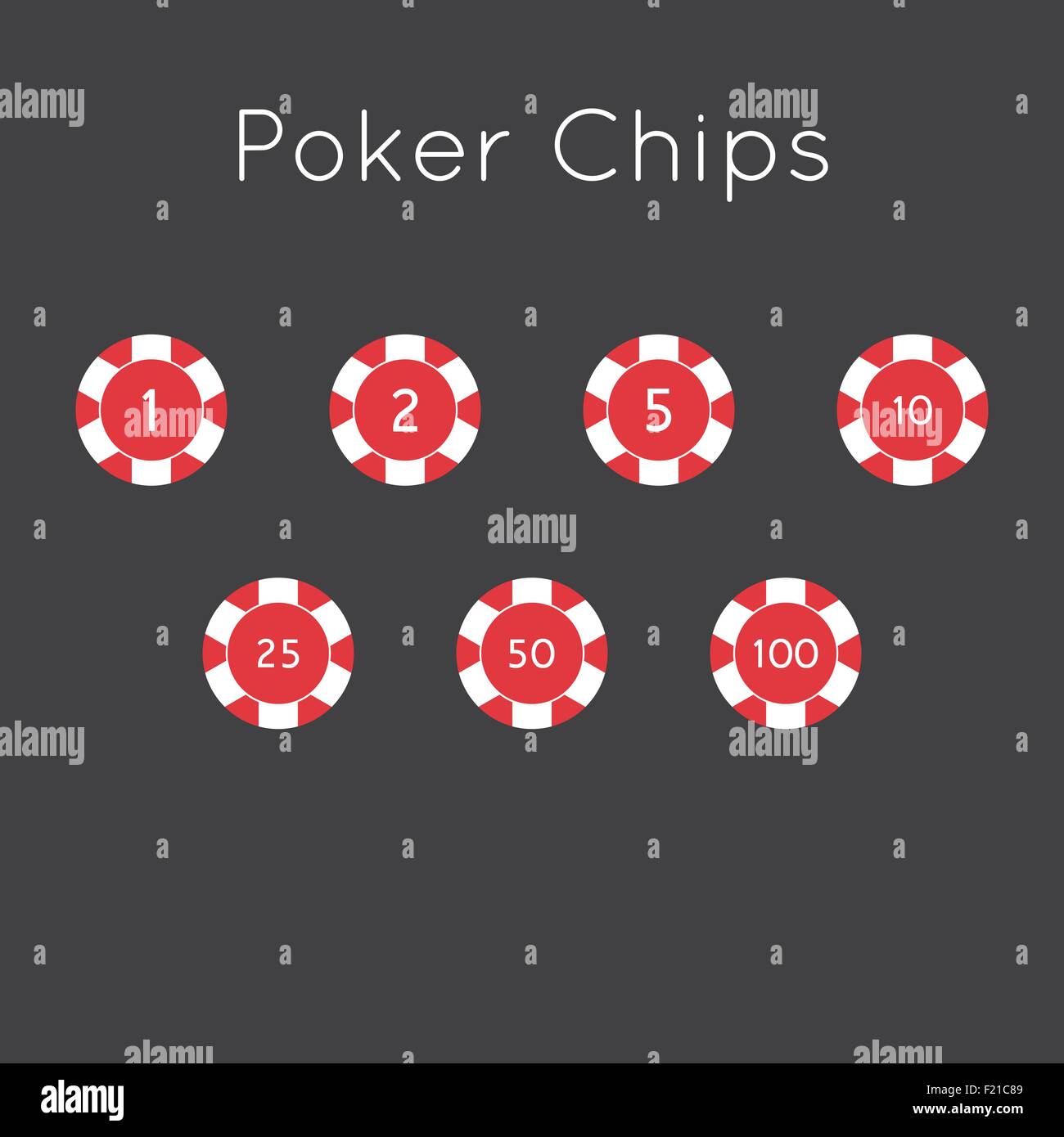 Poker chips simple flat style icon set Stock Vector Image & Art - Alamy