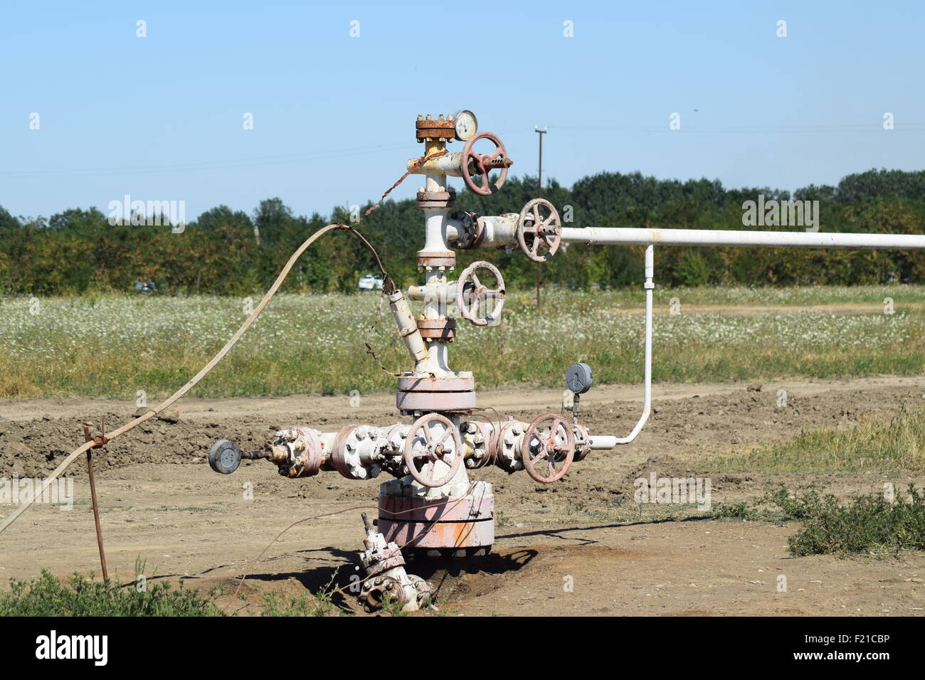Oil well. The equipment and technologies on oil fields Stock Photo - Alamy