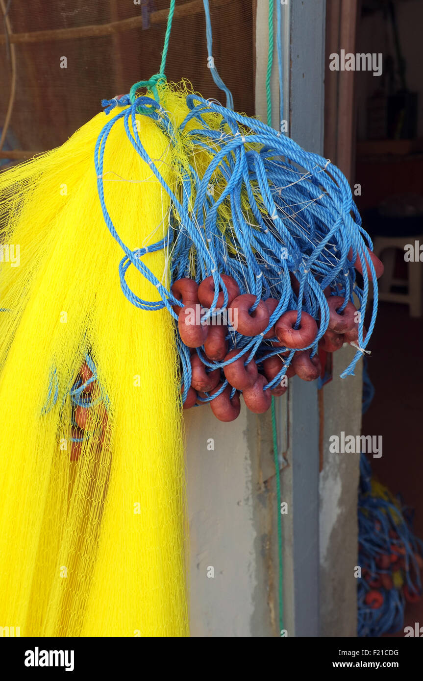 Fishermen's net hanged Stock Photo - Alamy