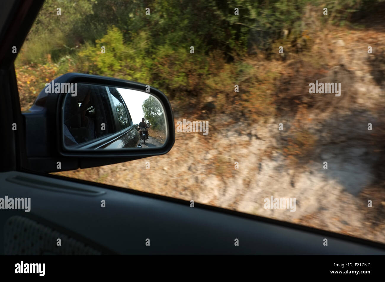 Side view mirror of car Stock Photo - Alamy