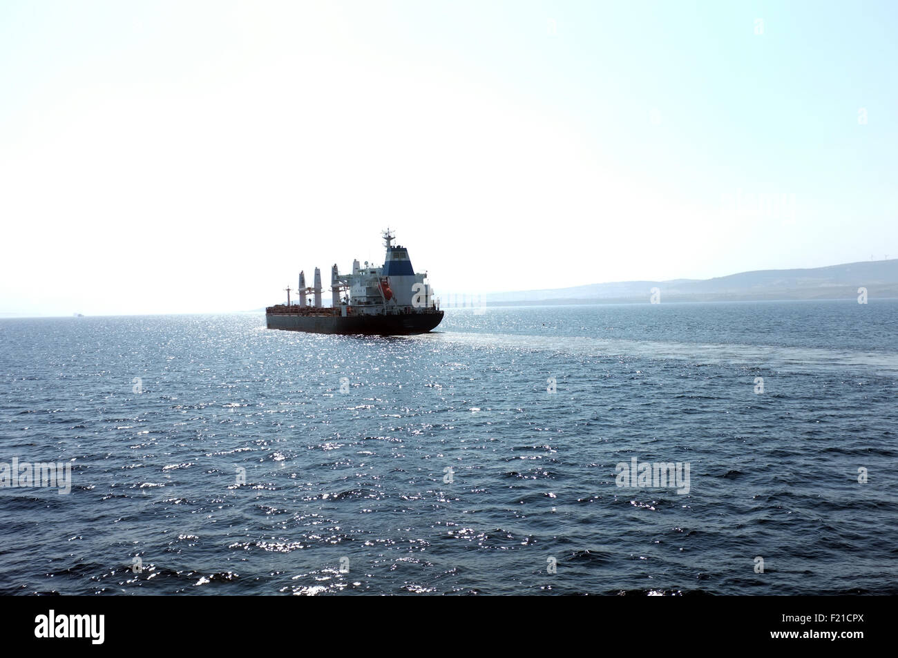 Tanker floating on sea Stock Photo - Alamy