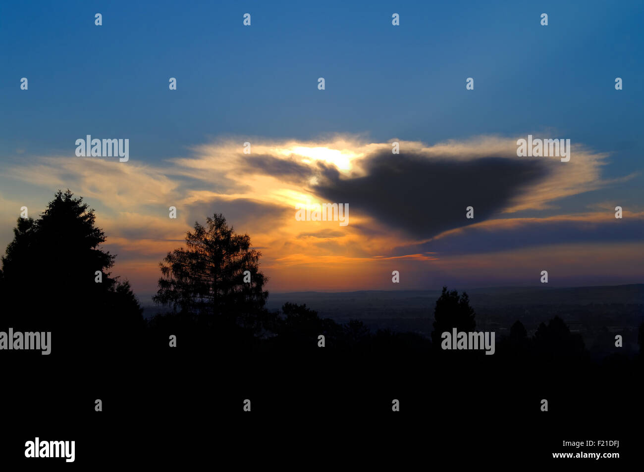 dramatic sky at the summer sunny morning Stock Photo - Alamy