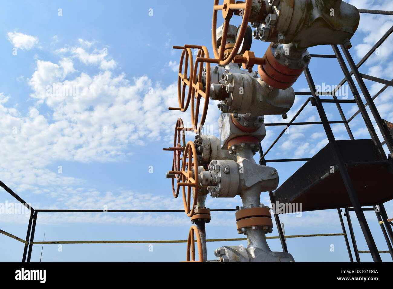 Oil well. The equipment and technologies on oil fields Stock Photo - Alamy