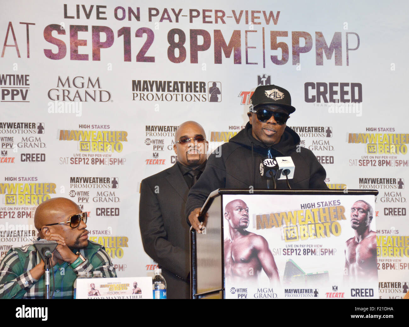 Las Vegas, Nevada, USA. 9th Sep, 2015. Boxer Andre Berto attends the ...
