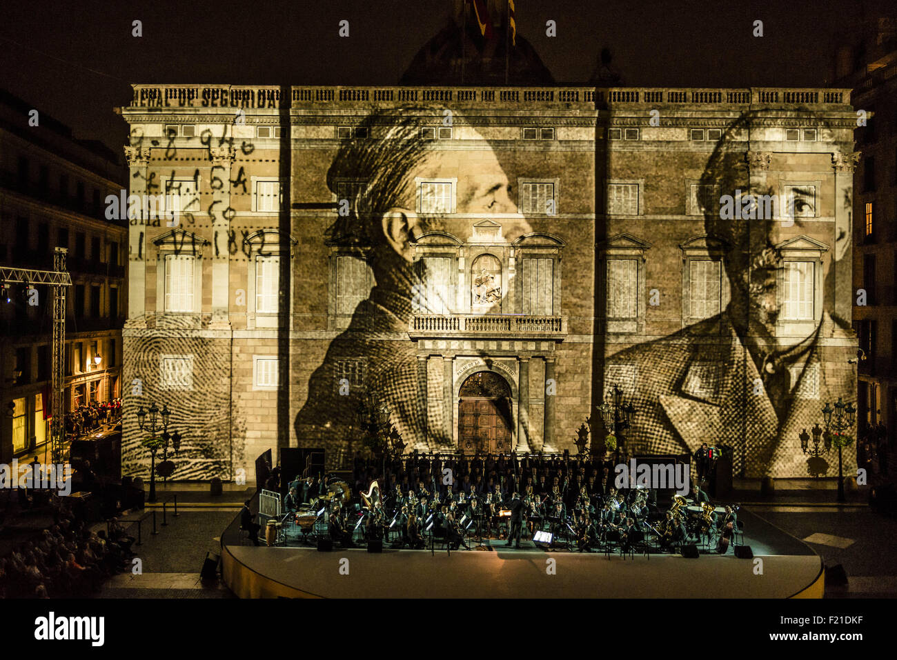 Barcelona, Catalonia, Spain. 9th Sep, 2015. Images show the sentence ...