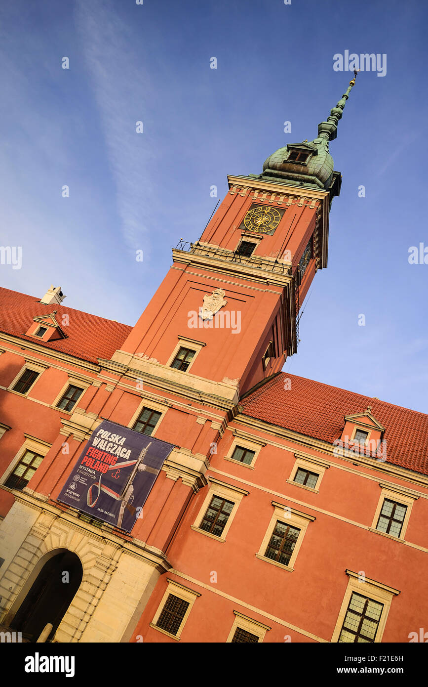 Poland, Warsaw, Royal Castle in Plac Zamkowy or Castle Square, facade ...