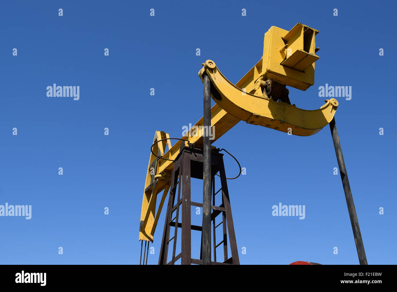 The pumping unit as the oil pump installed on a well. Equipment of oil ...
