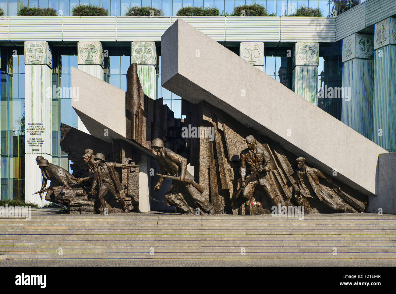Poland Warsaw Monument to the Warsaw Uprising another section of the ...