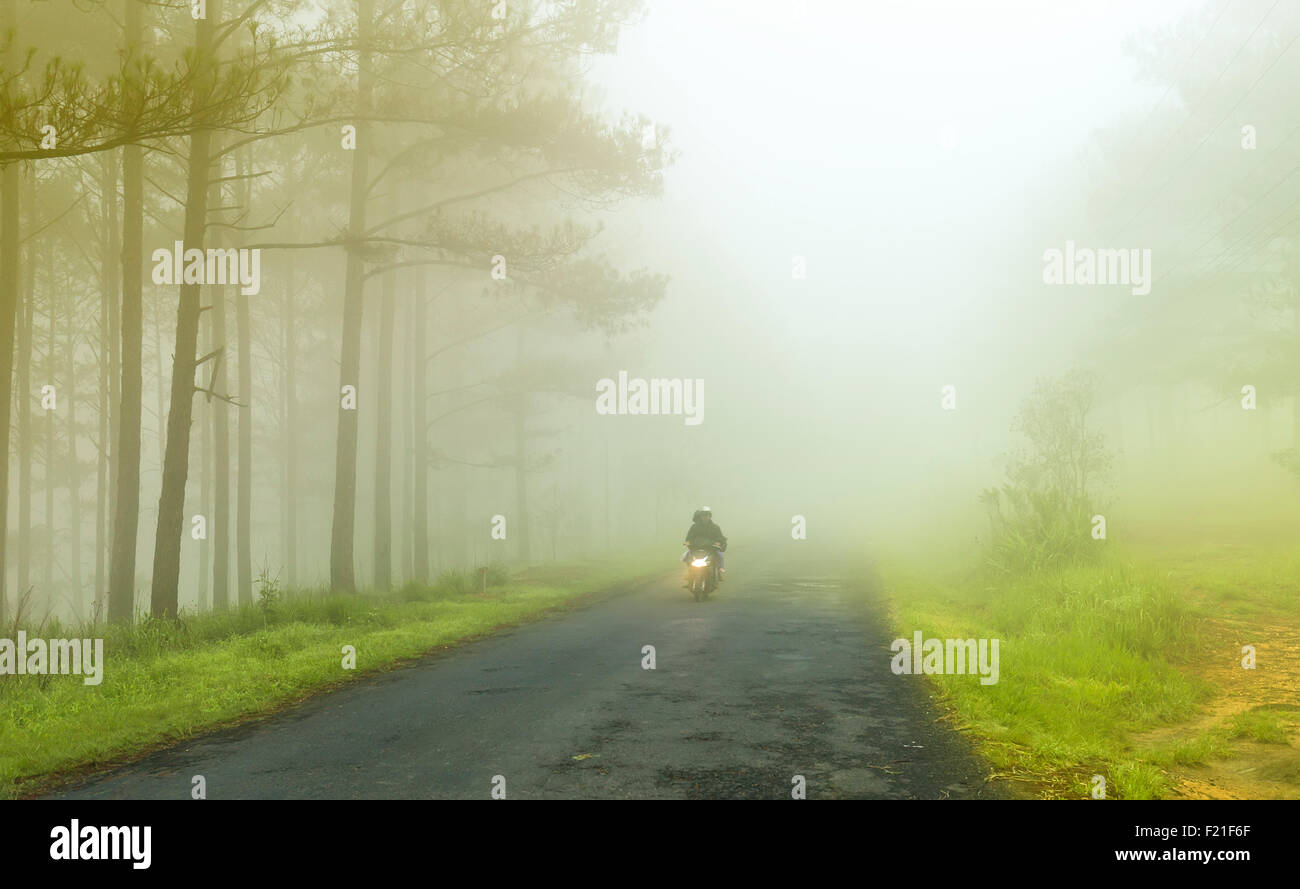 Mist unfurl on the way Stock Photo - Alamy