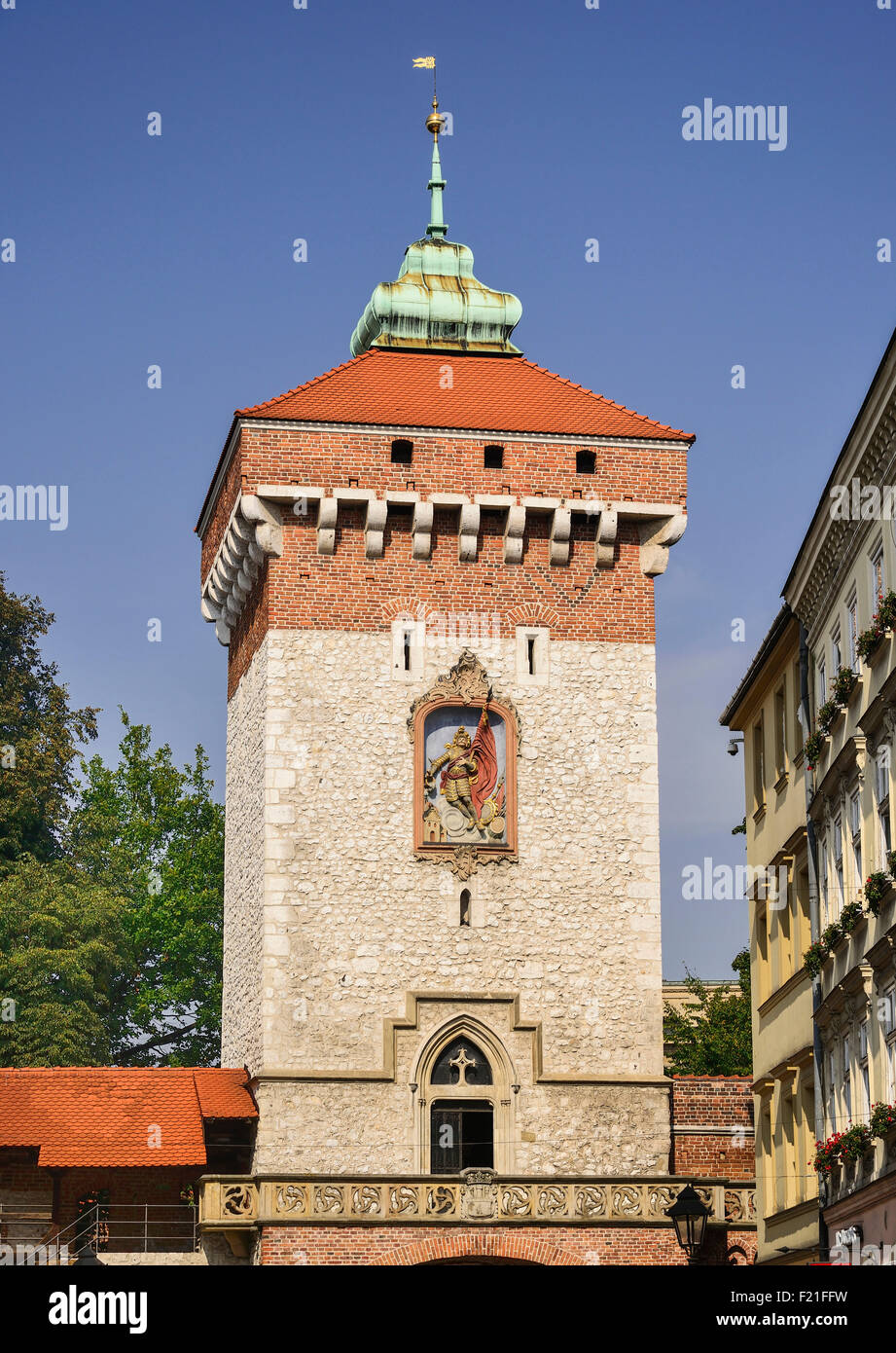 Poland, Krakow, St Florian's Gate leading into the Old Town Stock Photo ...