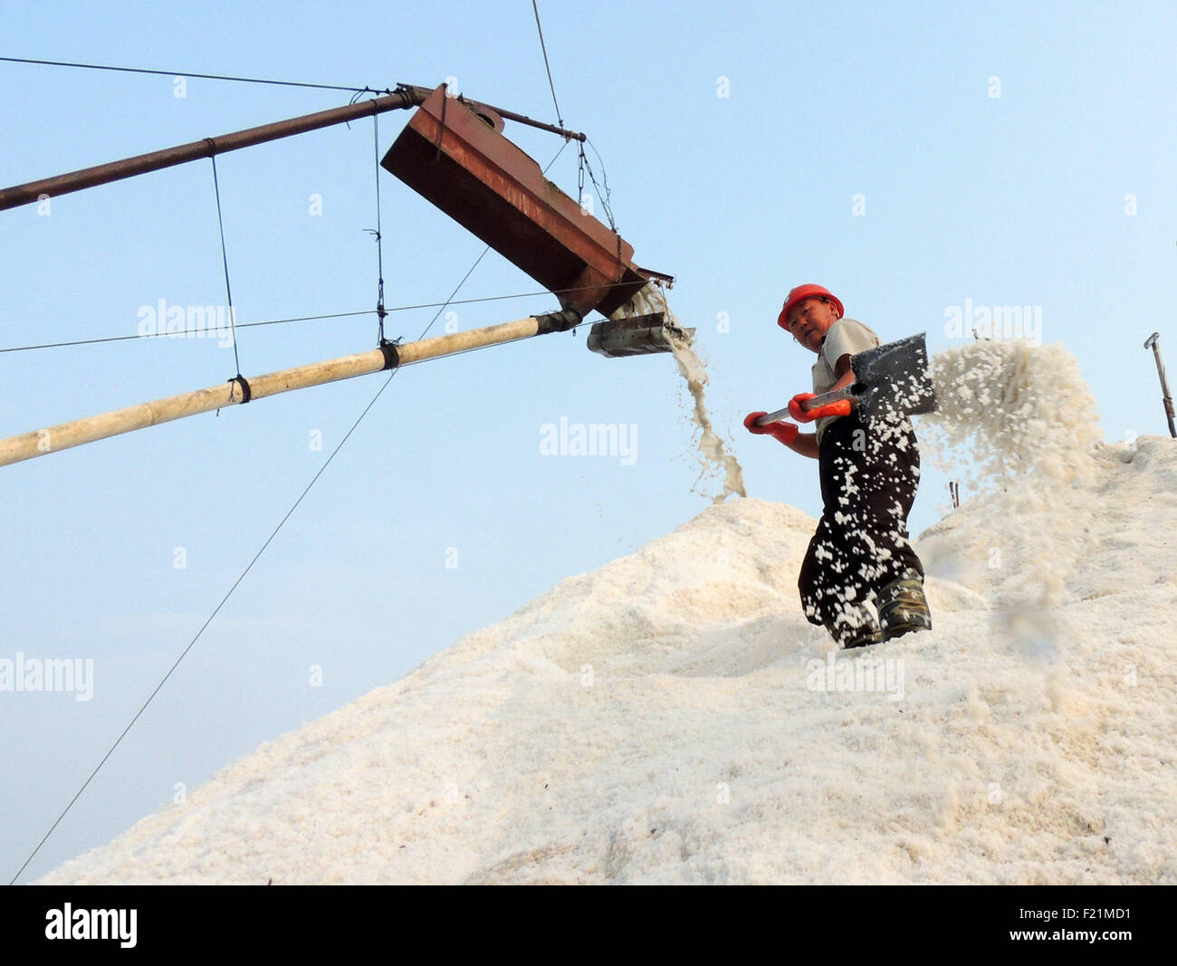Lianyungang, China's Jiangsu Province. 10th Sep, 2015. A worker ...