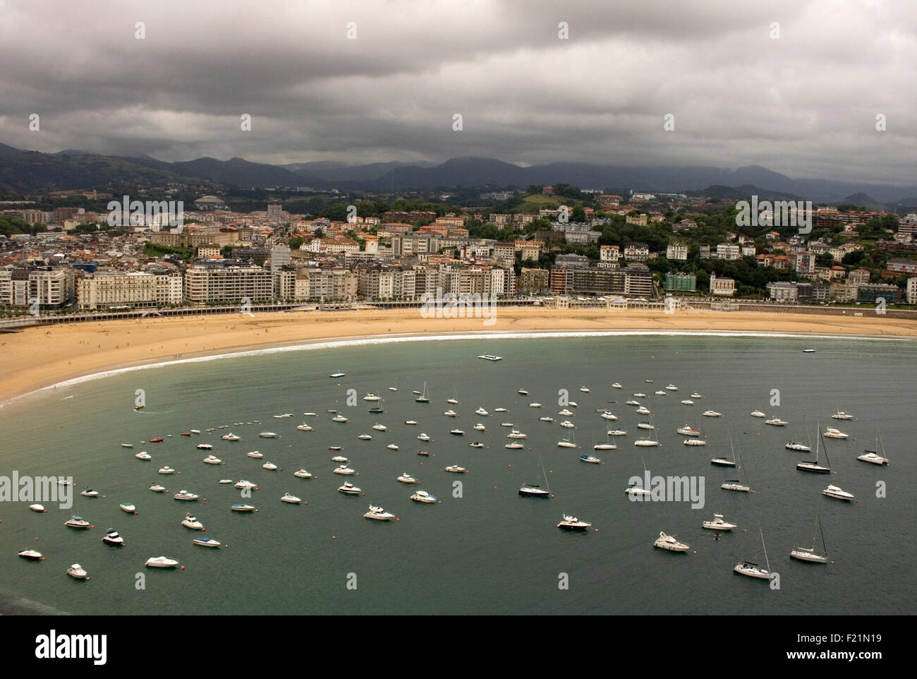 View of St. Sebastian beach, Spain Stock Photo - Alamy