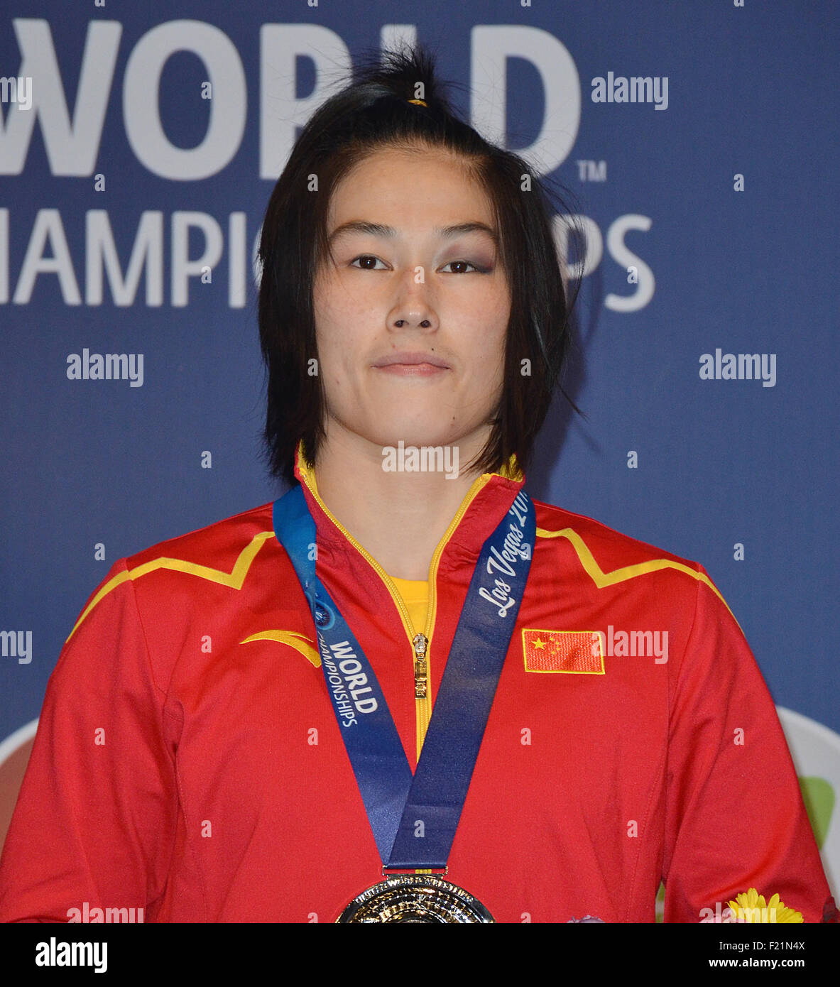 Las Vegas, Nevada, USA. 9th Sep, 2015. China's Feng Zhou the 2015 69 KG ...
