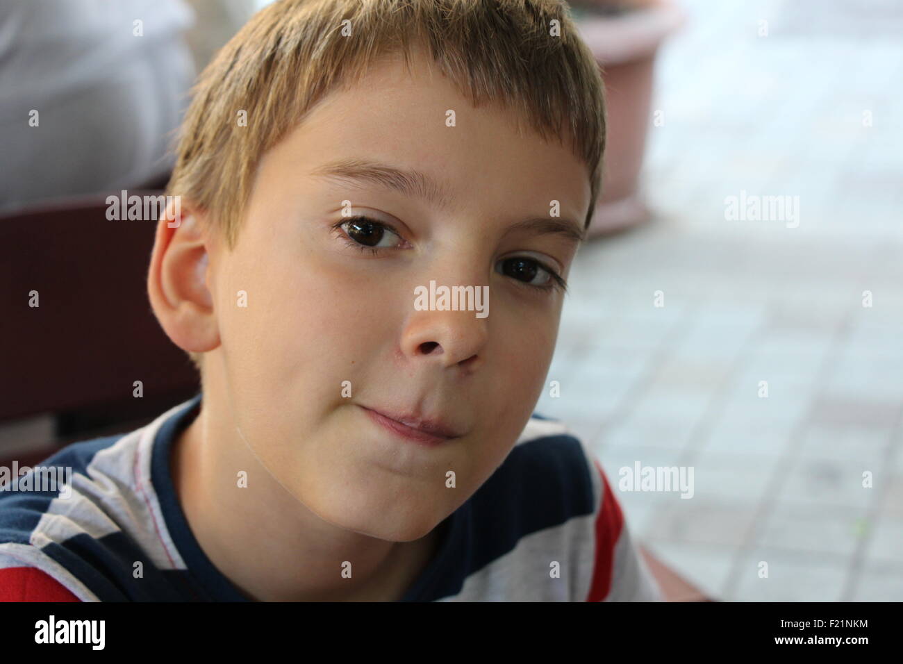 Young Georgian boy thinking Stock Photo - Alamy