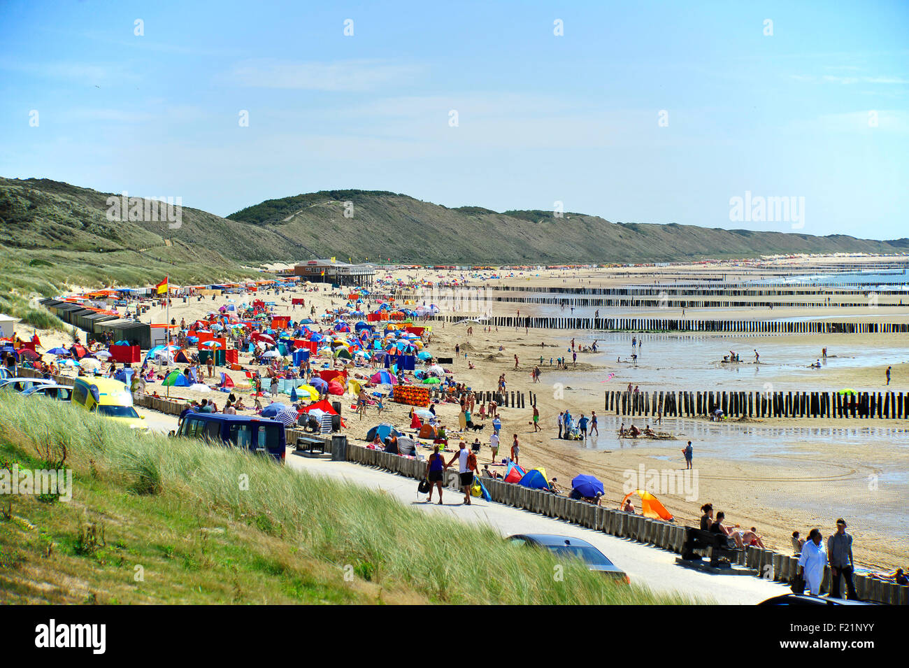 Beach at Zoutelande, Walcheren, Holland, The Netherlands Stock Photo ...